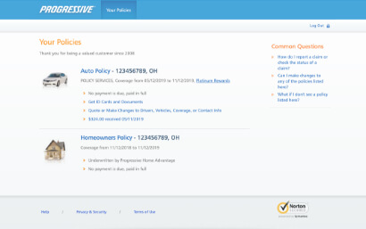 Log In & Manage Your Policy | Progressive