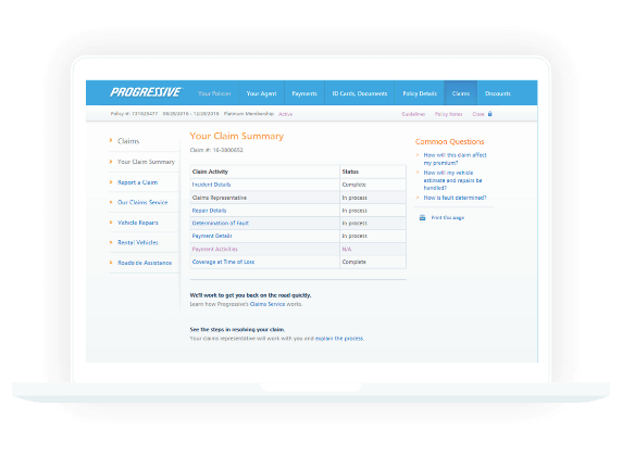 How to Report Your Claim Online | Progressive
